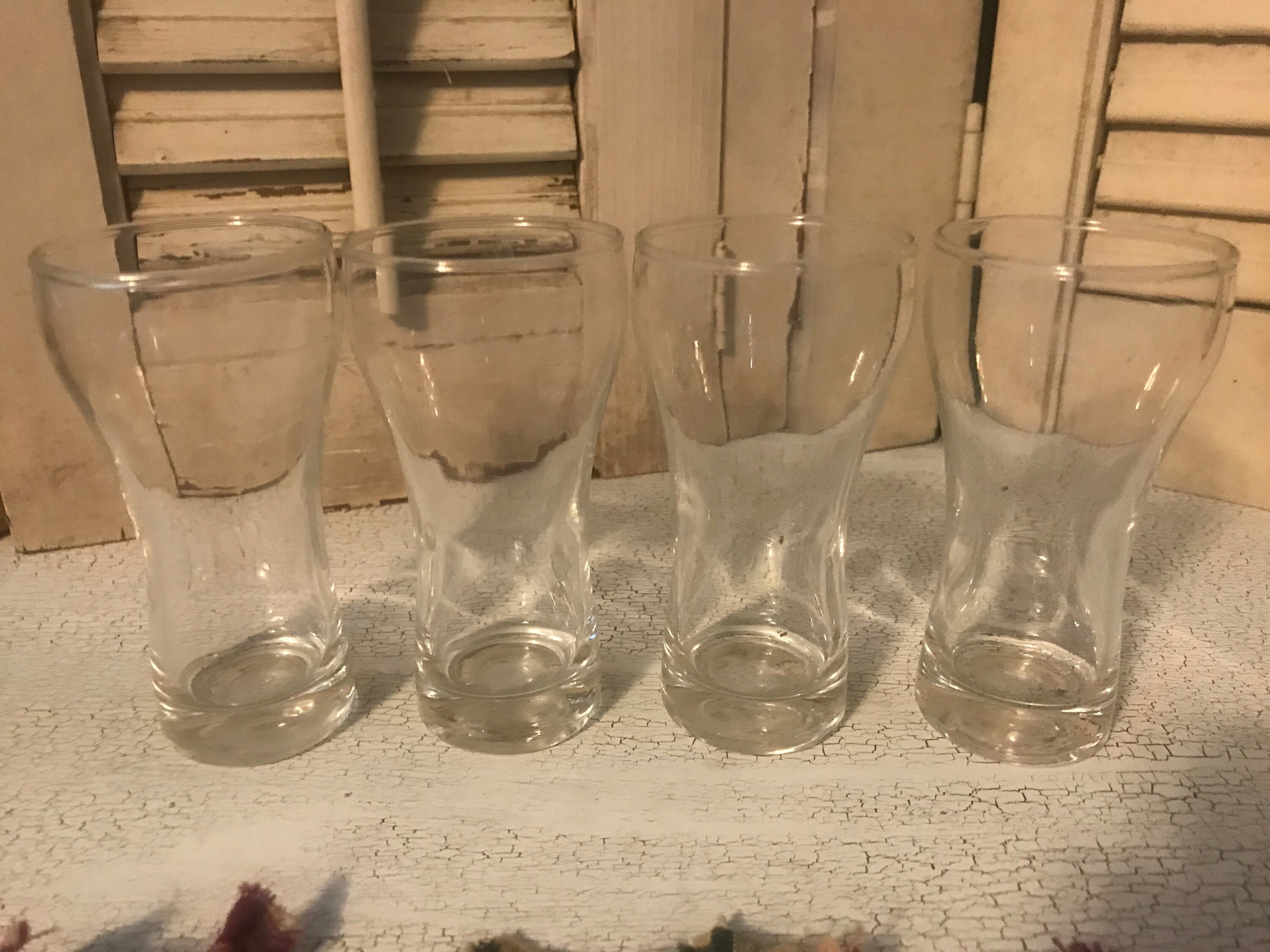 Vintage Clear Drinking Glasses Juice Glasses Little Glasses Etsy