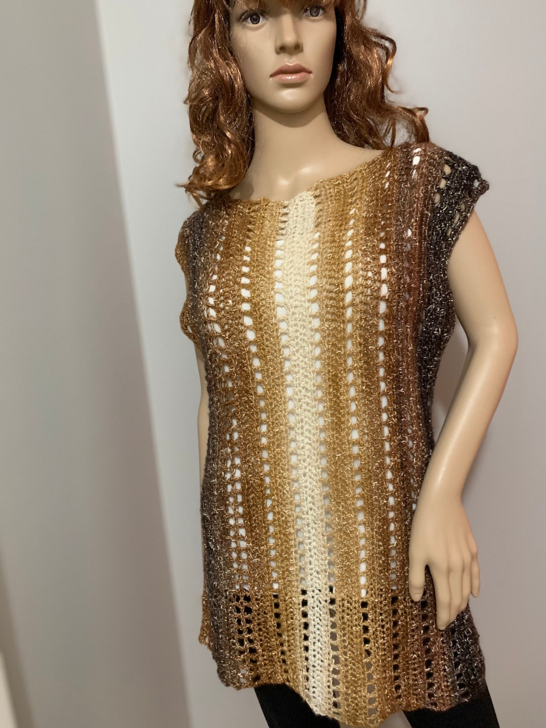 Gold Metallic Tunic - Etsy
