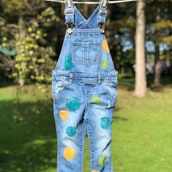 Handpainted Overalls - Etsy