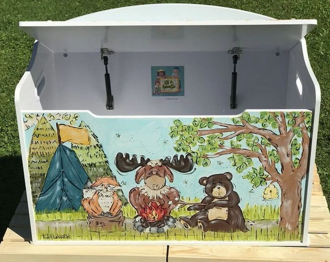 Castle Toy Box, Custom Toy Chest, Hand Painted Toy Box, Girls Toy Box ...