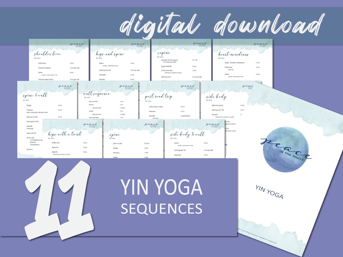 Yin Yoga Class Plan Set for Yoga Teachers | Yoga Class Sequence ...