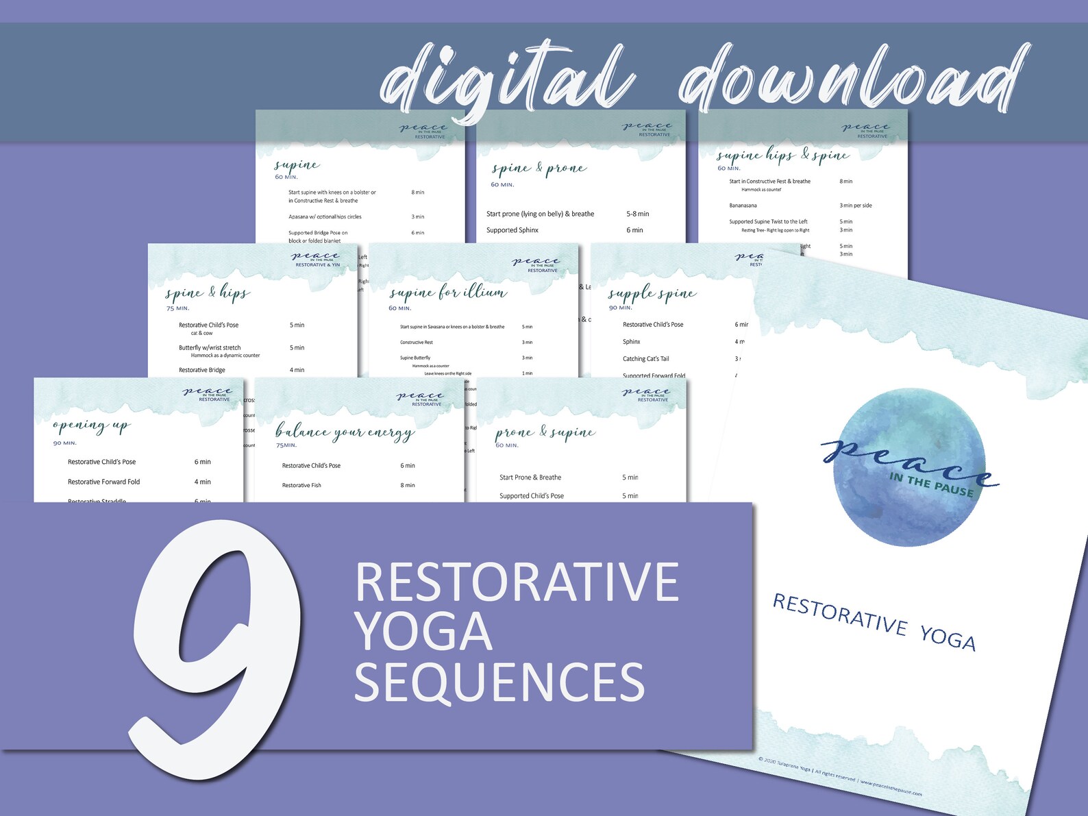 Restorative Yoga Sequences Class Plan Set for Yoga Teachers | Yoga ...