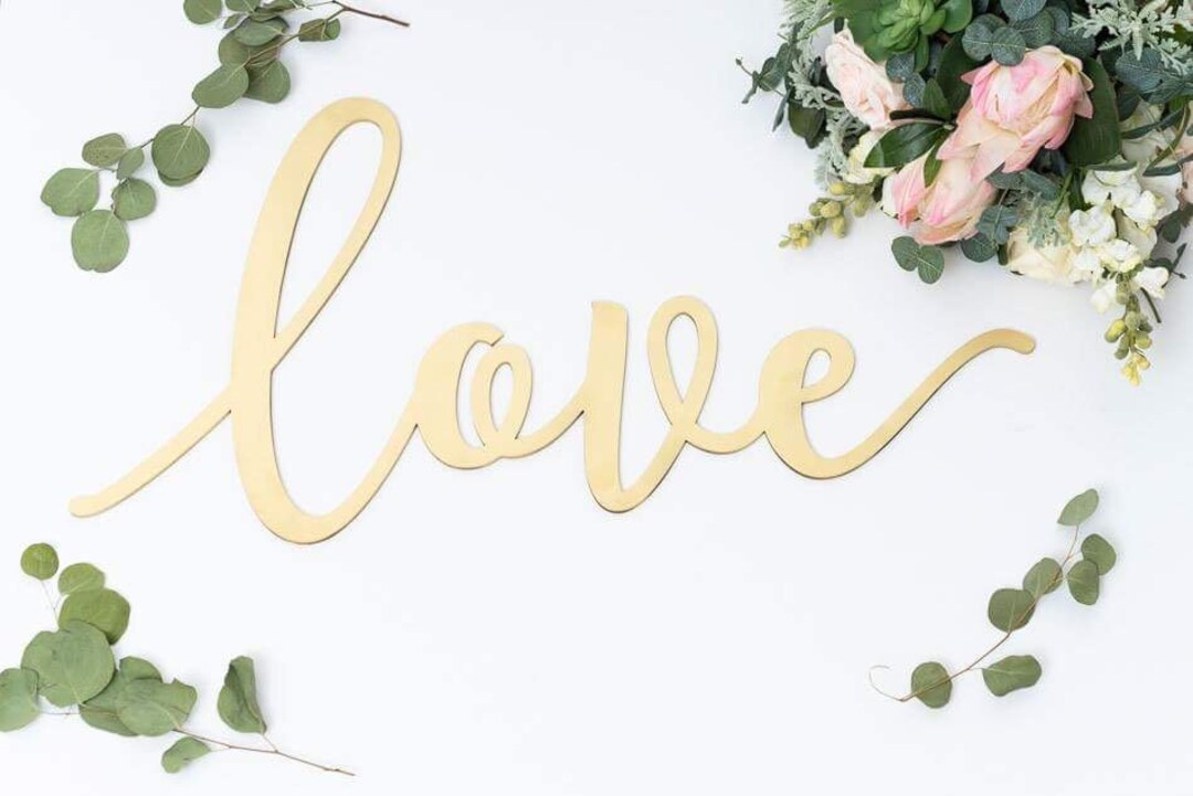 Custom Word Cutout Sign - Love Word Sign - Wedding Decor - Laser Cut ...
