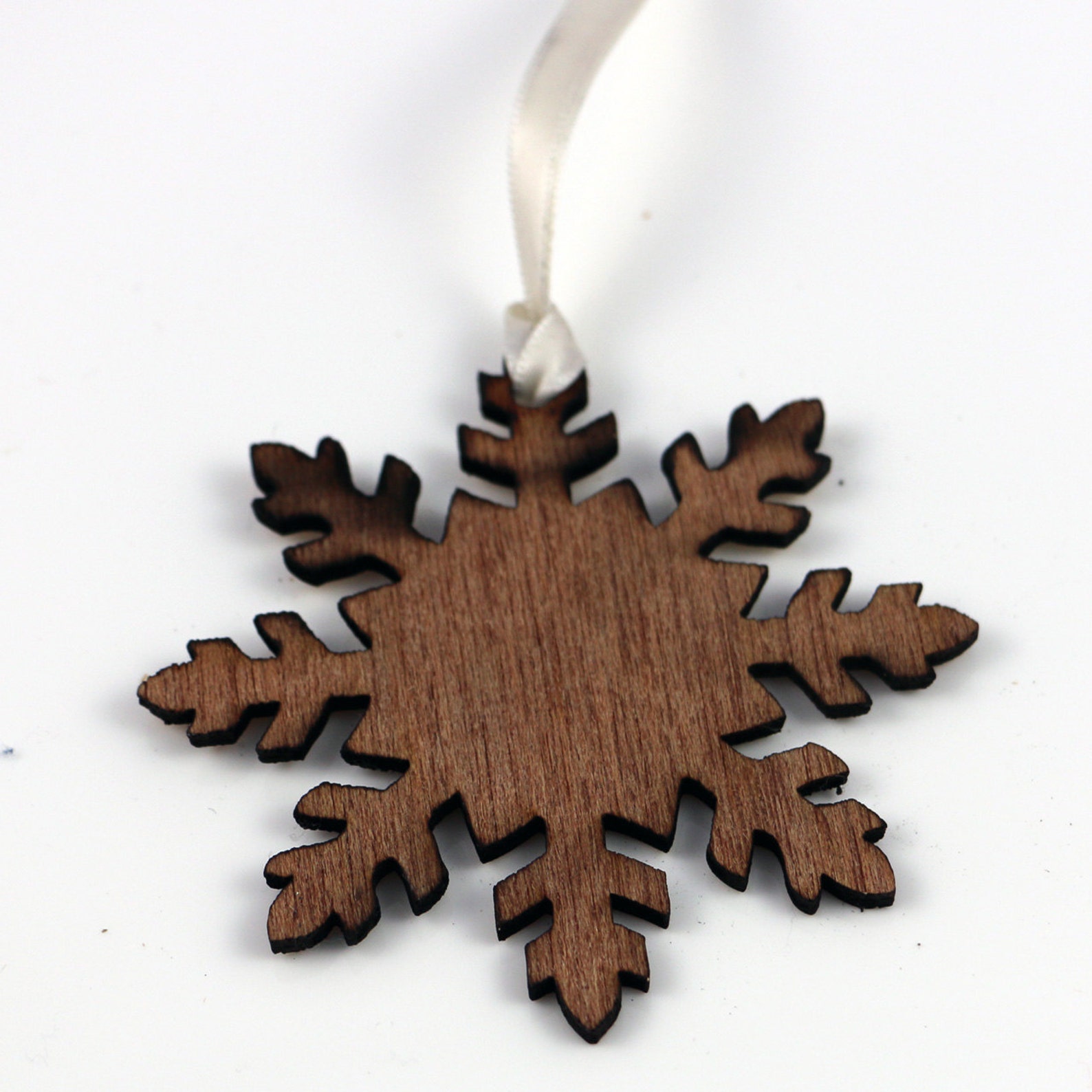 Personalized Wooden Snowflake Ornament Laser Cut and | Etsy