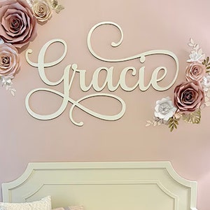 Custom Nursery Name Sign - Custom Wood Cutouts Placard - Wood Name ...