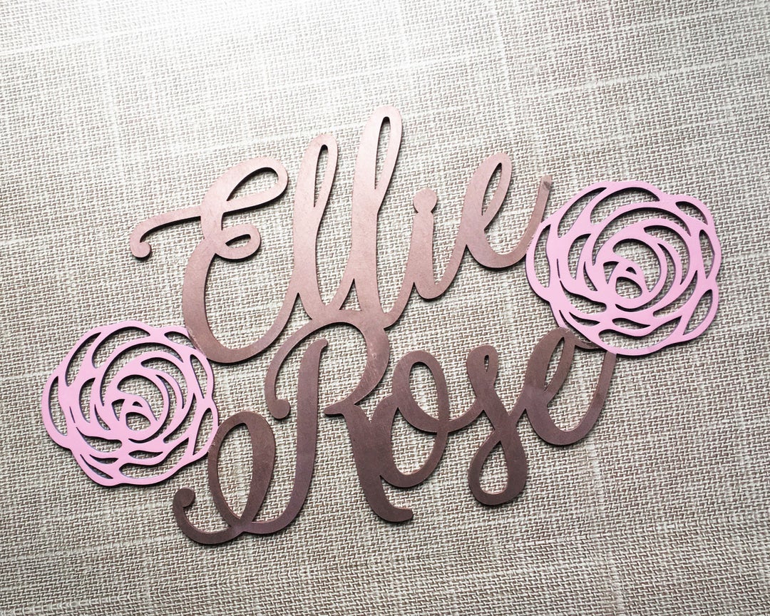Personalized Cutout Name Sign - Girls Room Decor - Baby Shower Decor ...