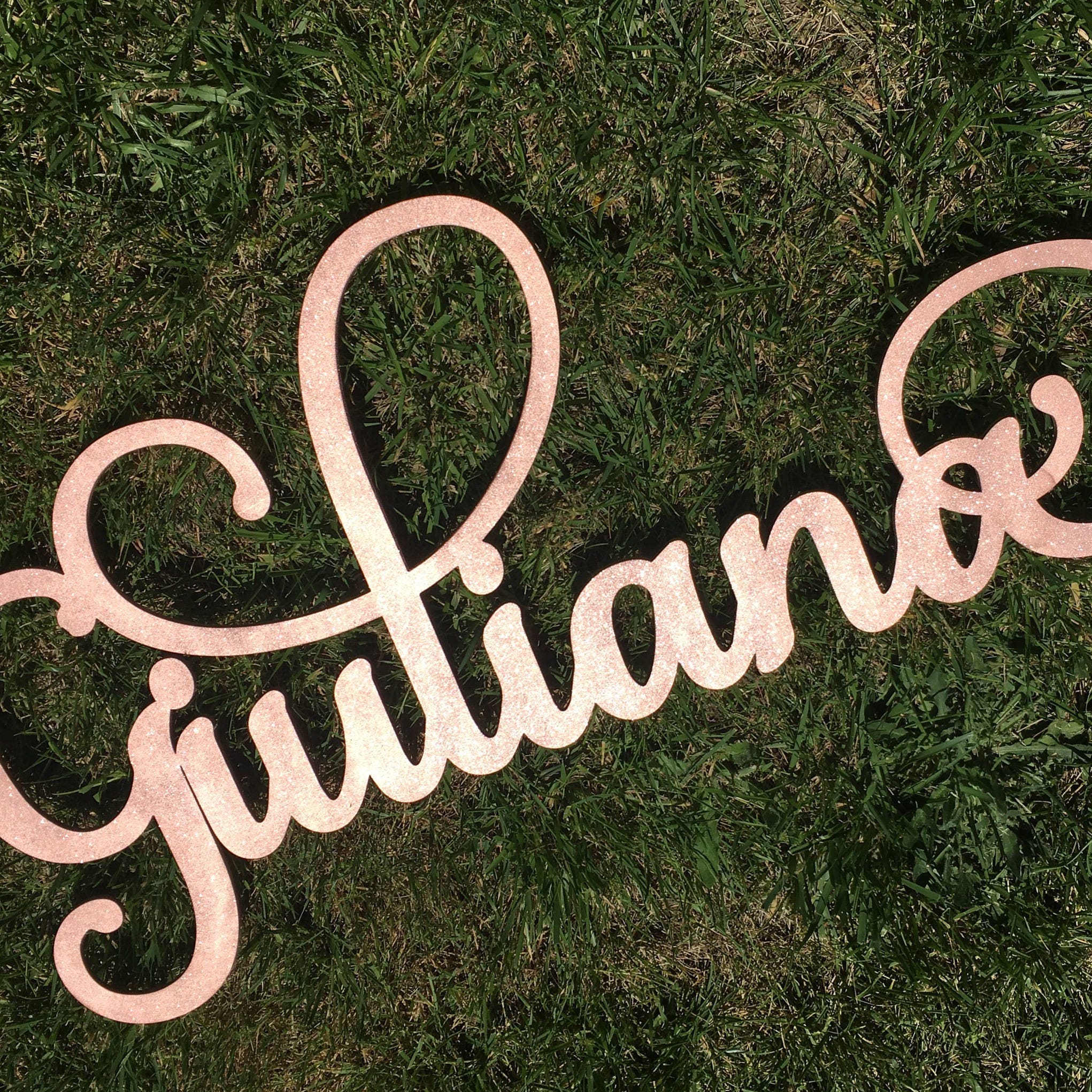 Personalized Calligraphy Name Sign - Pink Name Sign - Nursery Name Sign ...