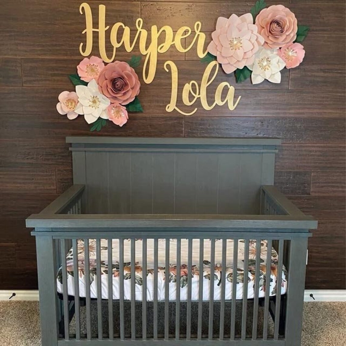 Name Cutouts for Nursery Wooden Letters Gold Name Sign Wall - Etsy