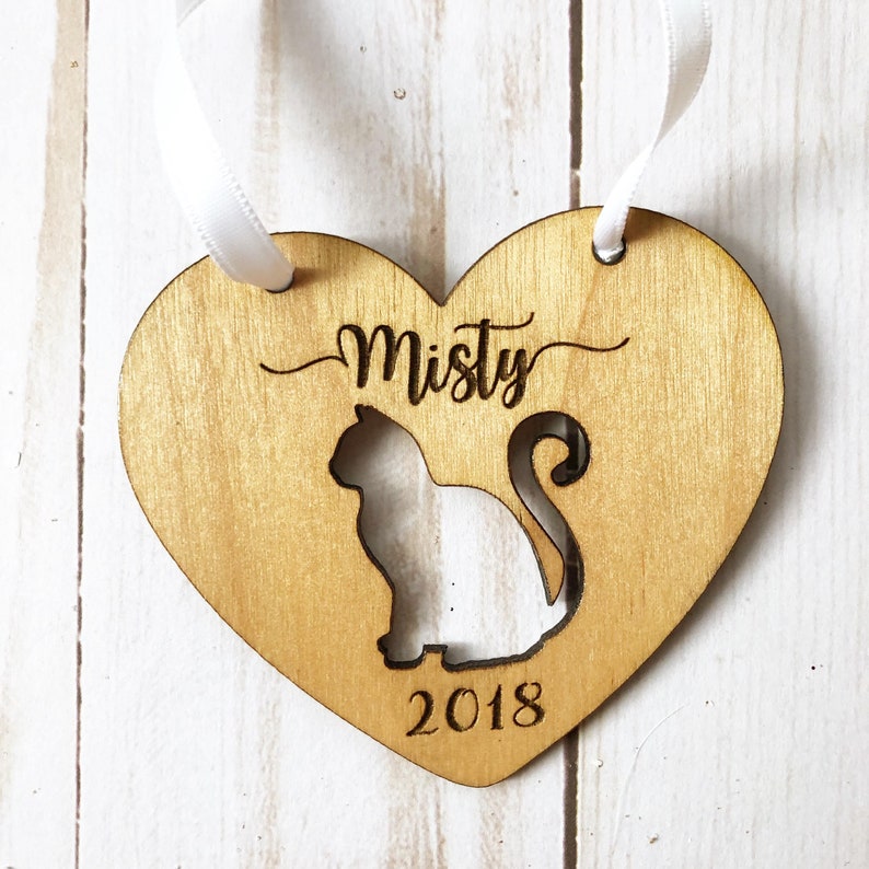 Personalized Cat Ornament - Custom Cat Lover Gift - Pet Remembrance ...