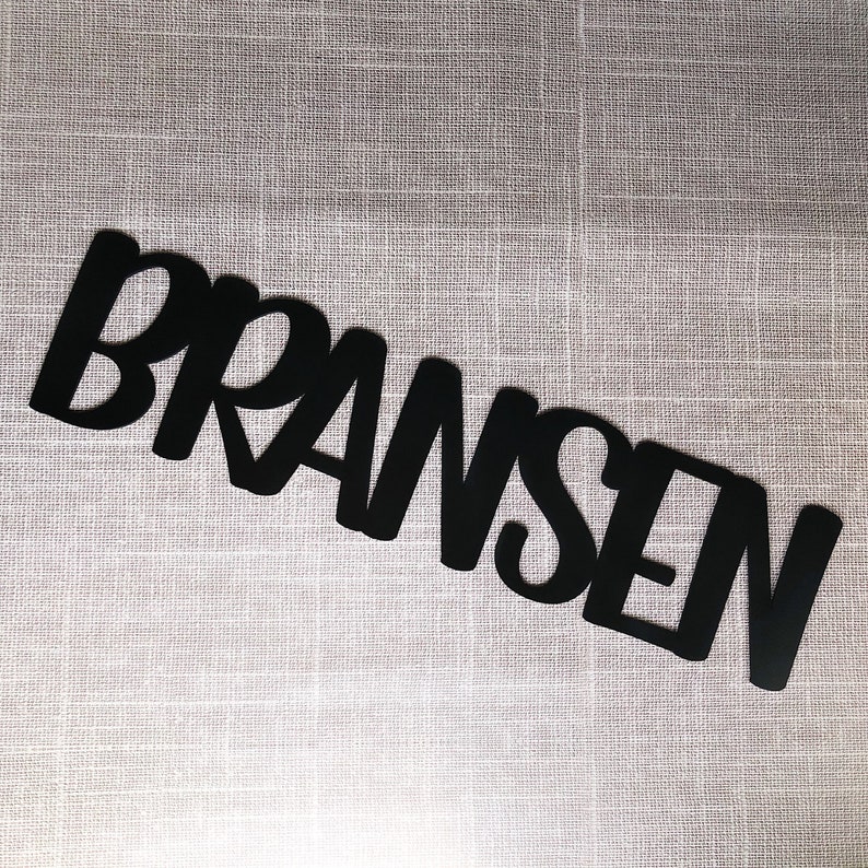 Boys Room Decor - Black Nursery Name Sign - Wood Name Cutout - Wood ...