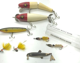Collection of Six Vintage Fishing Lures Set No. 3 - Etsy
