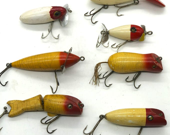 Group of Old Wooden Fishing Lures #1 - Etsy