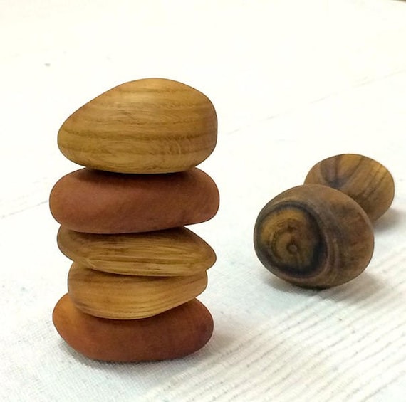 Wooden Pebbles | Etsy