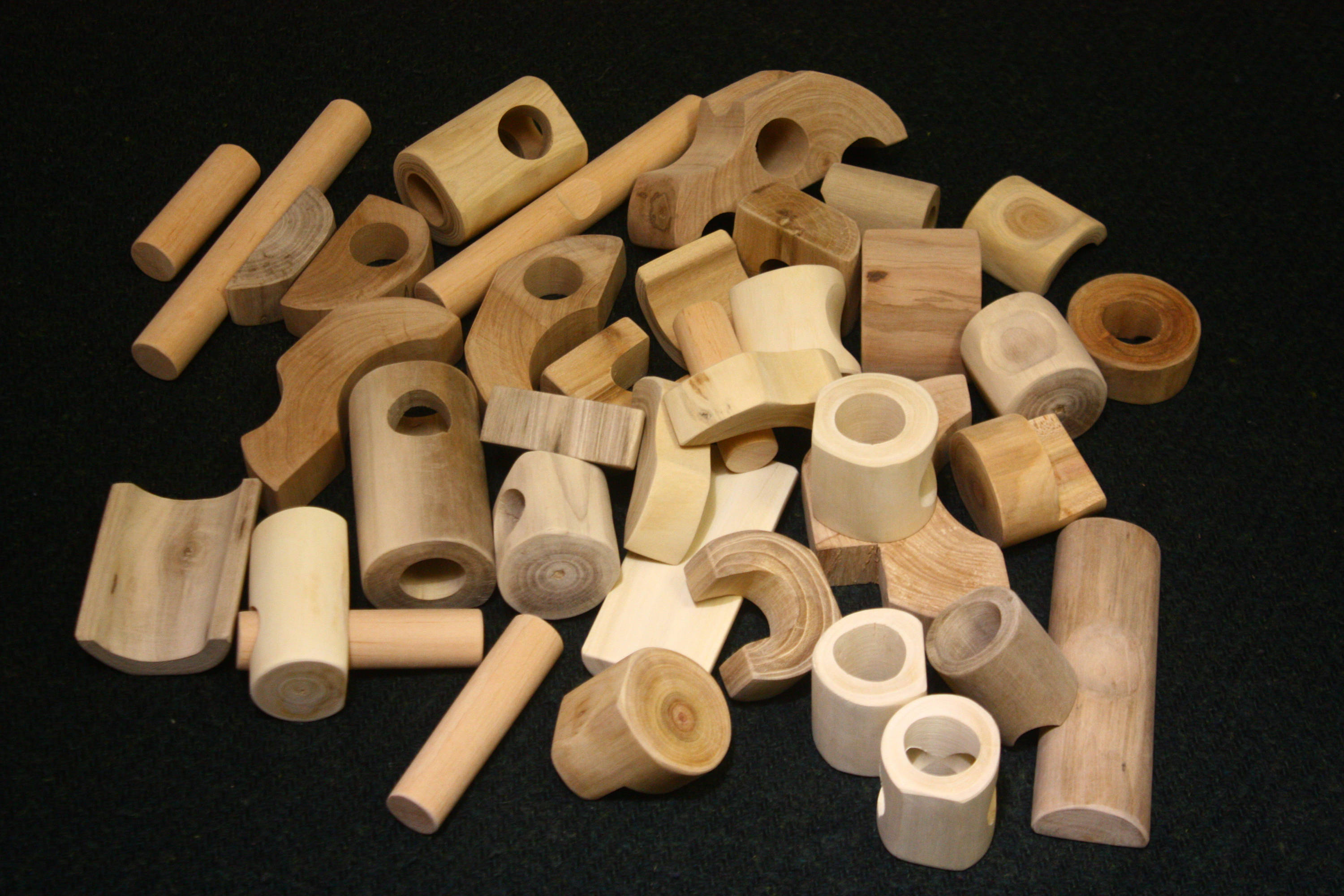 Wooden blocksForest building kit/wood construction set | Etsy