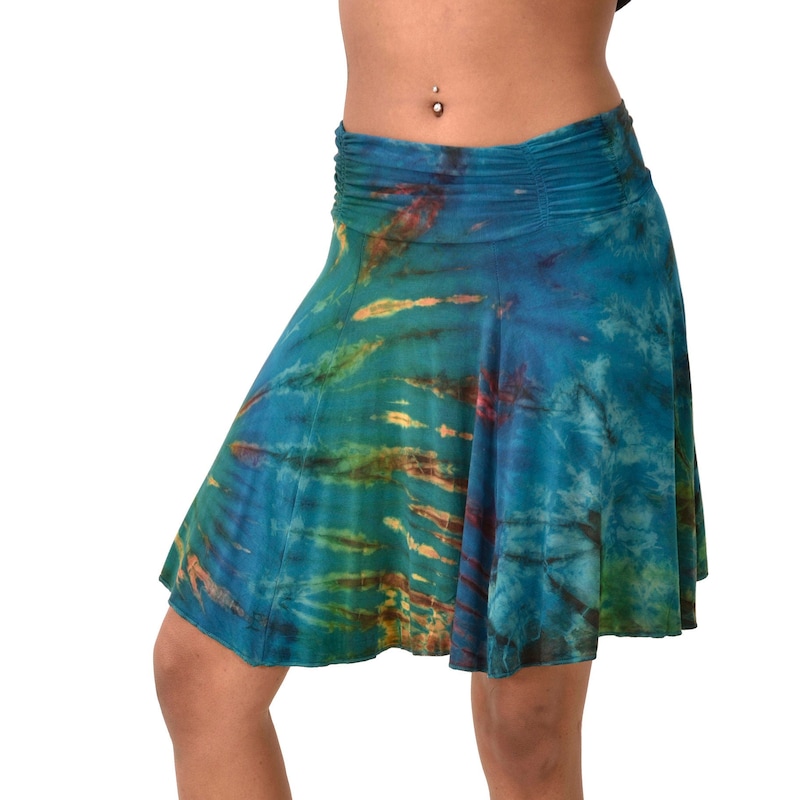 Blue Tie Dye Mini Skirt - Etsy