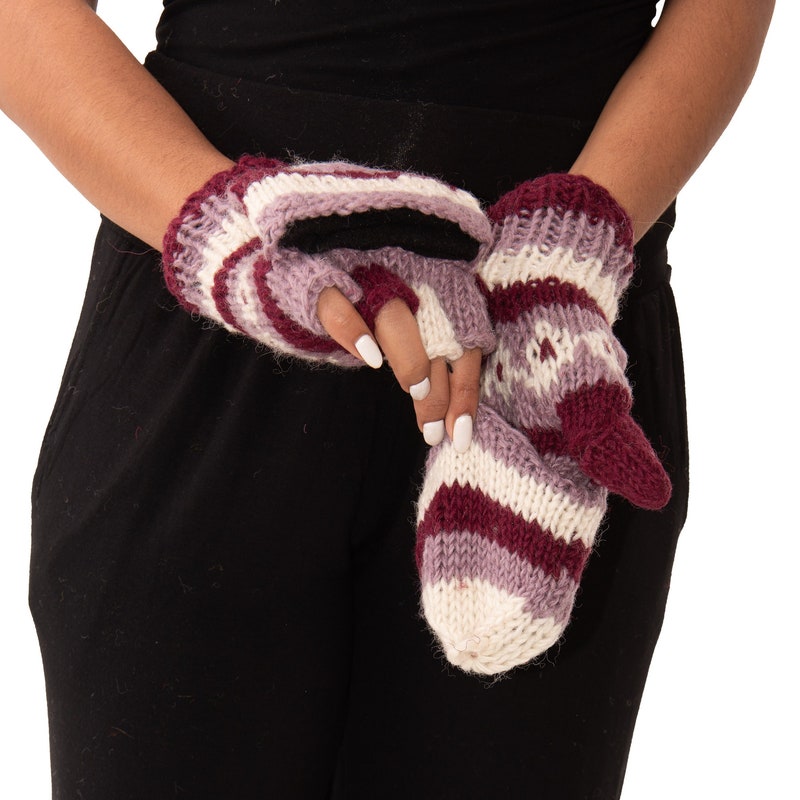 Mittens With Finger Flap - Etsy