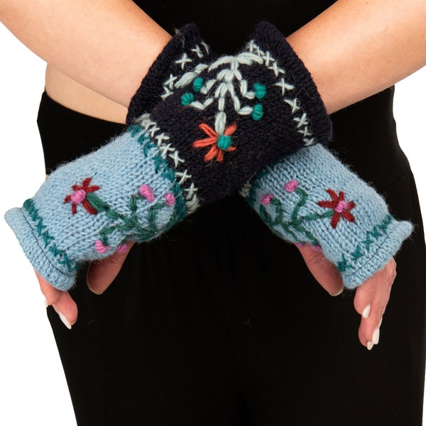 Embroidered Gloves - Etsy