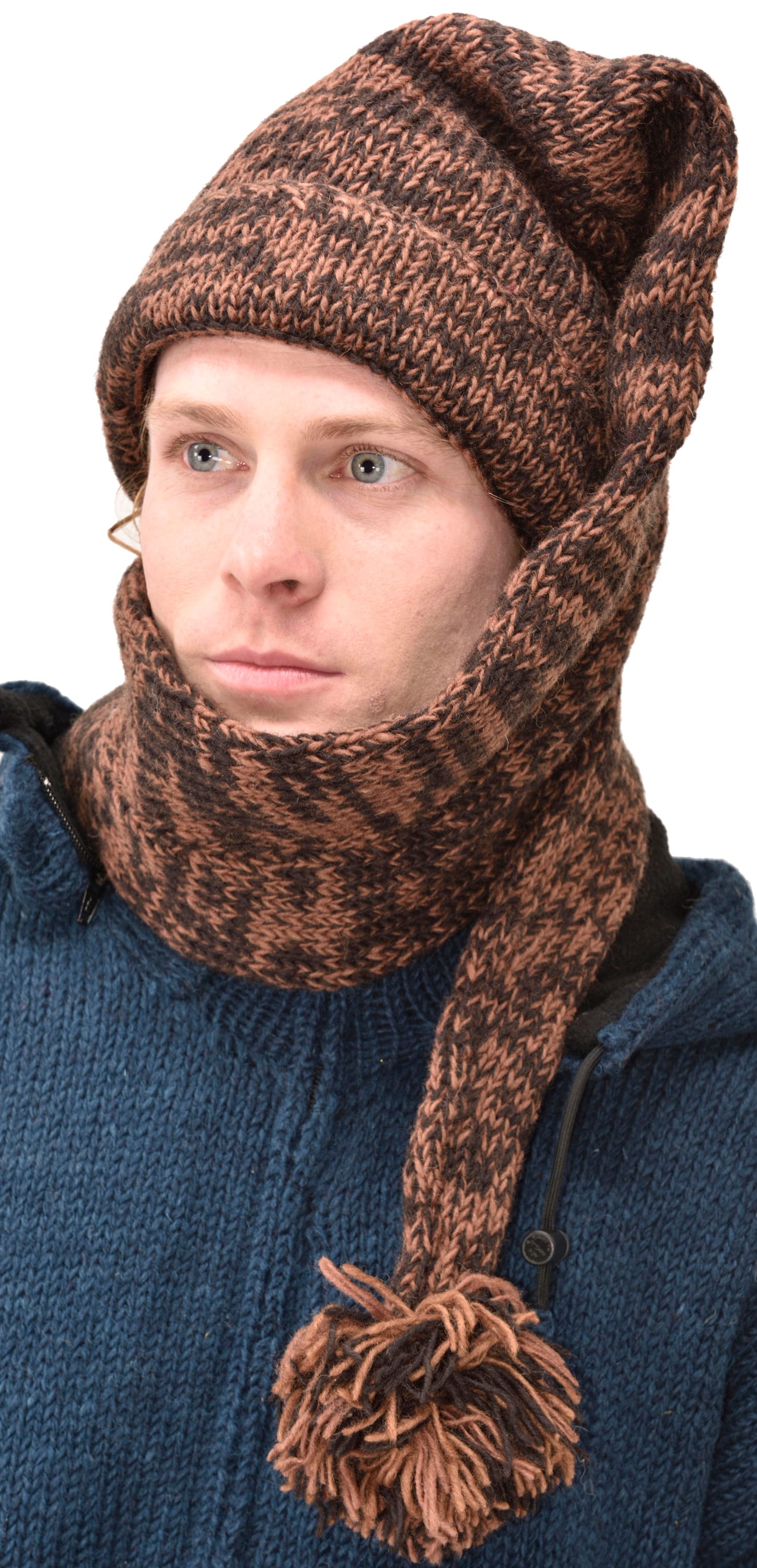 Hand Made 100% Merino Wool Long Tail Stocking Scarves Hat - Etsy