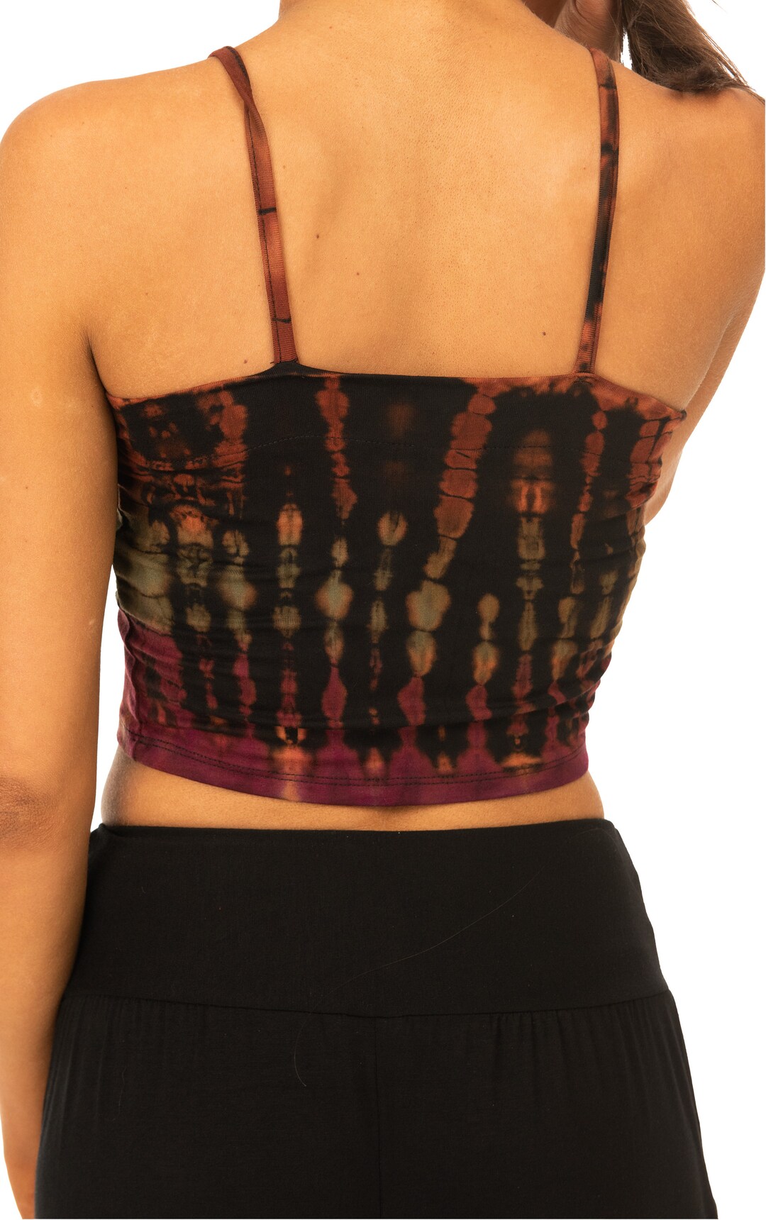 Top String Crop Top Tie Dye Top Spaghetti Crop Top - Etsy