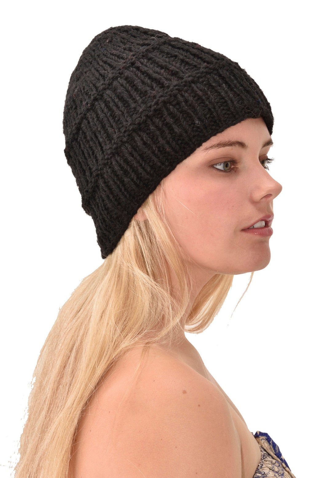 Hand Knitted100% Merino Wool Snowboard Ski Himalayan Nepal Slouchy ...