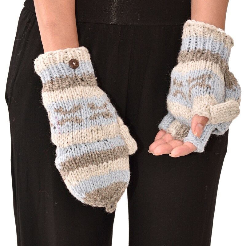 Mittens With Finger Flap - Etsy