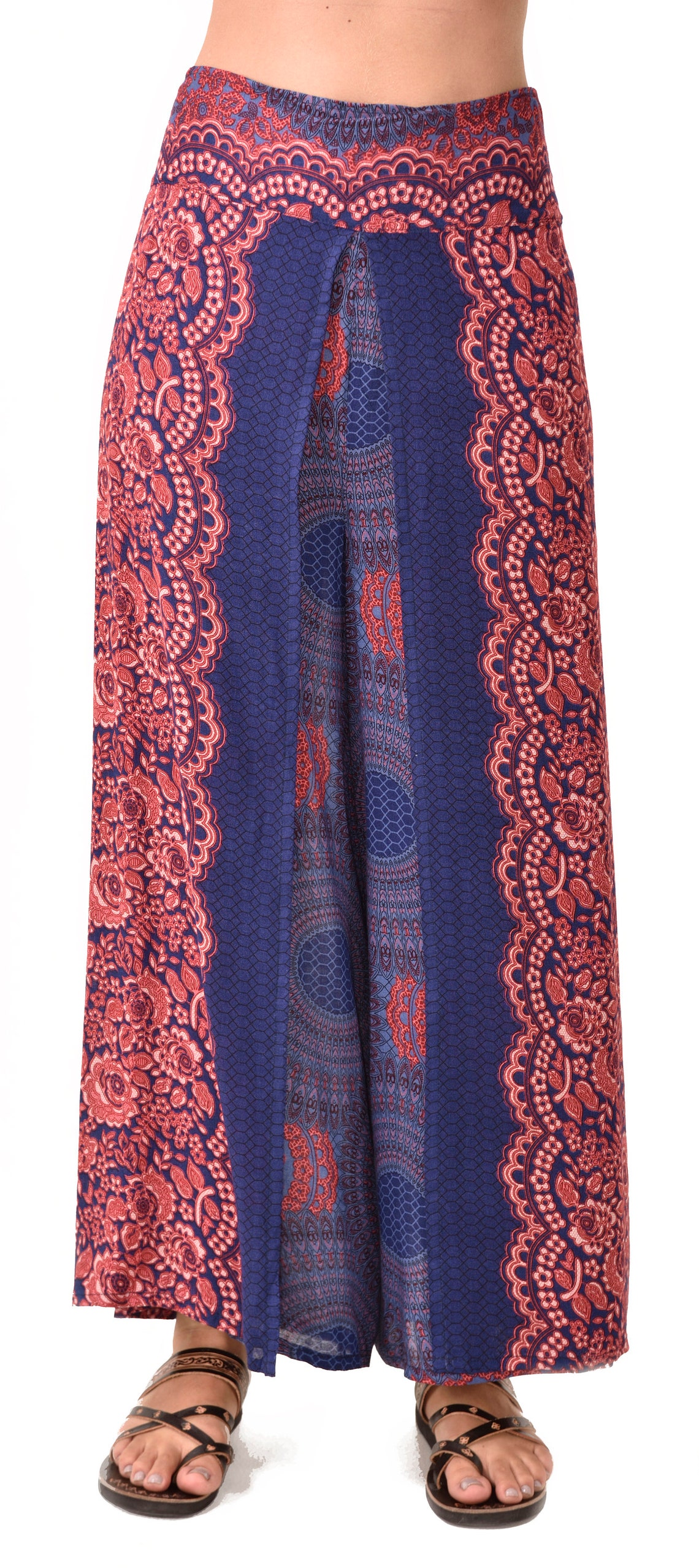 Pants Wrap Leg Honeycomb Print Designer Fit Thai Yoga Harem - Etsy