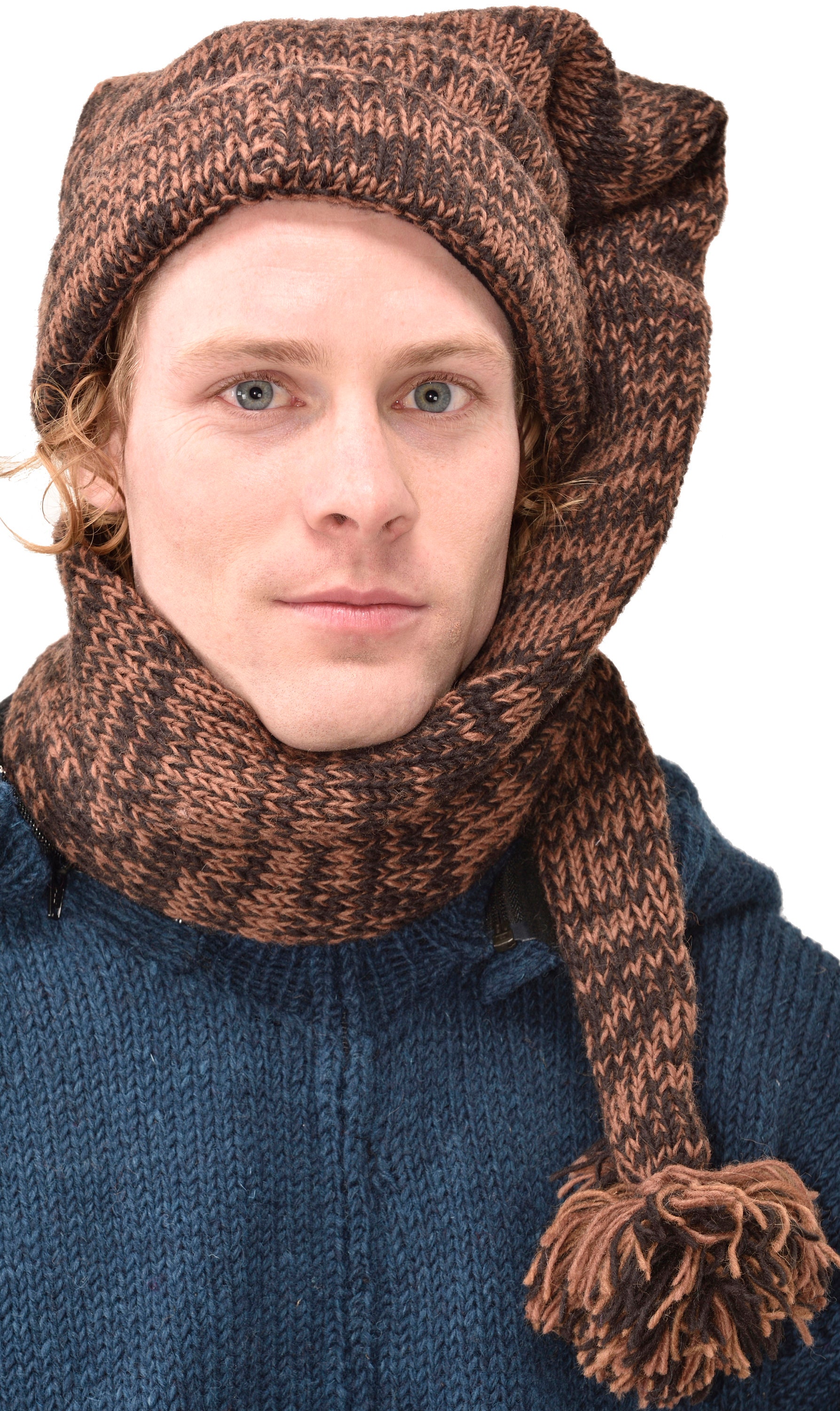 Hand Made 100% Merino Wool Long Tail Stocking Scarves Hat - Etsy