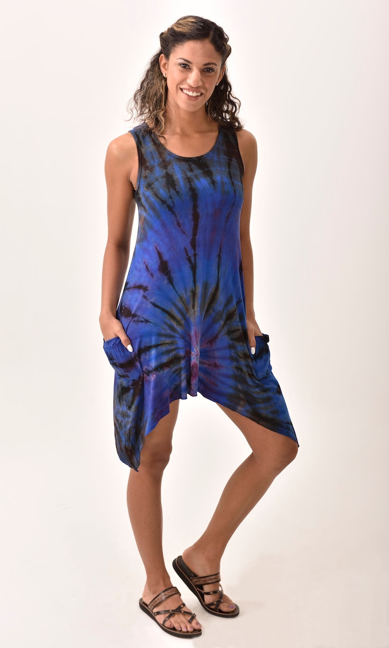 Tie Dye Pocket Sundress Reverse Tie Dye Tie Dye Dress Tie Dye - Etsy