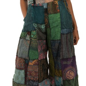 Patchwork Cotton Overalls: Wide Leg Hippie Jumpsuit - Etsy
