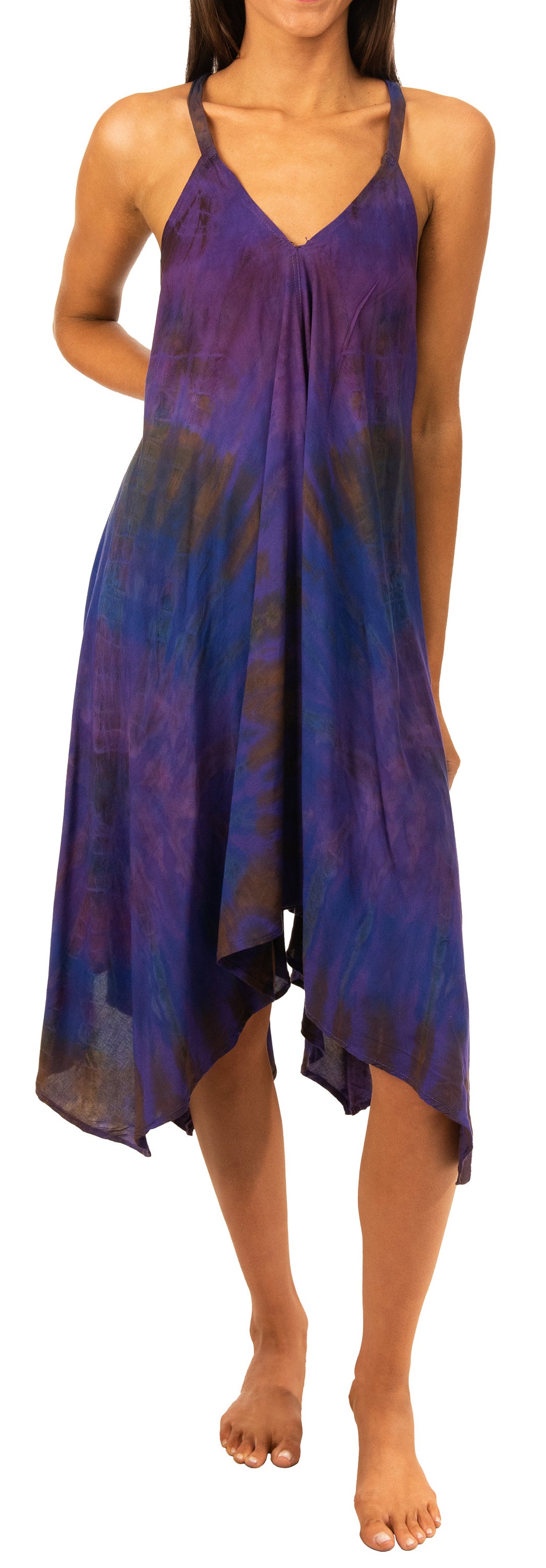 Tie Dye Pocket Sundress Reverse Tie Dye Tie Dye Dress Tie Dye Bohemian ...