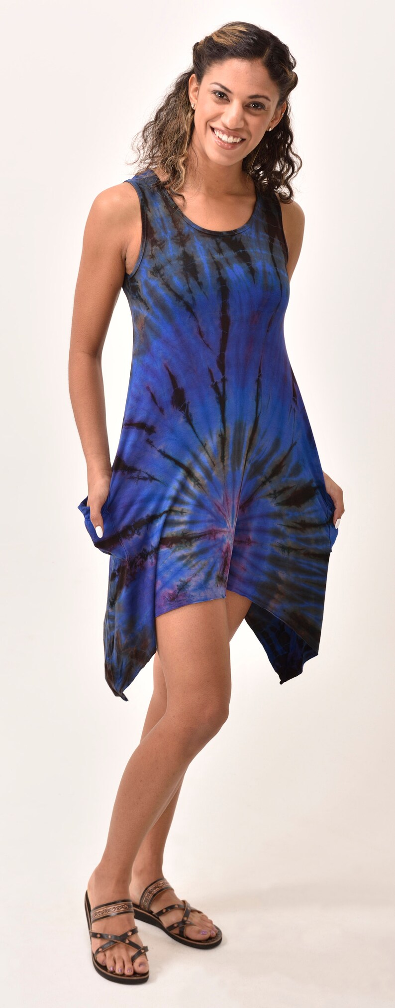 Tie Dye Pocket Sundress Reverse Tie Dye Tie Dye Dress Tie Dye - Etsy