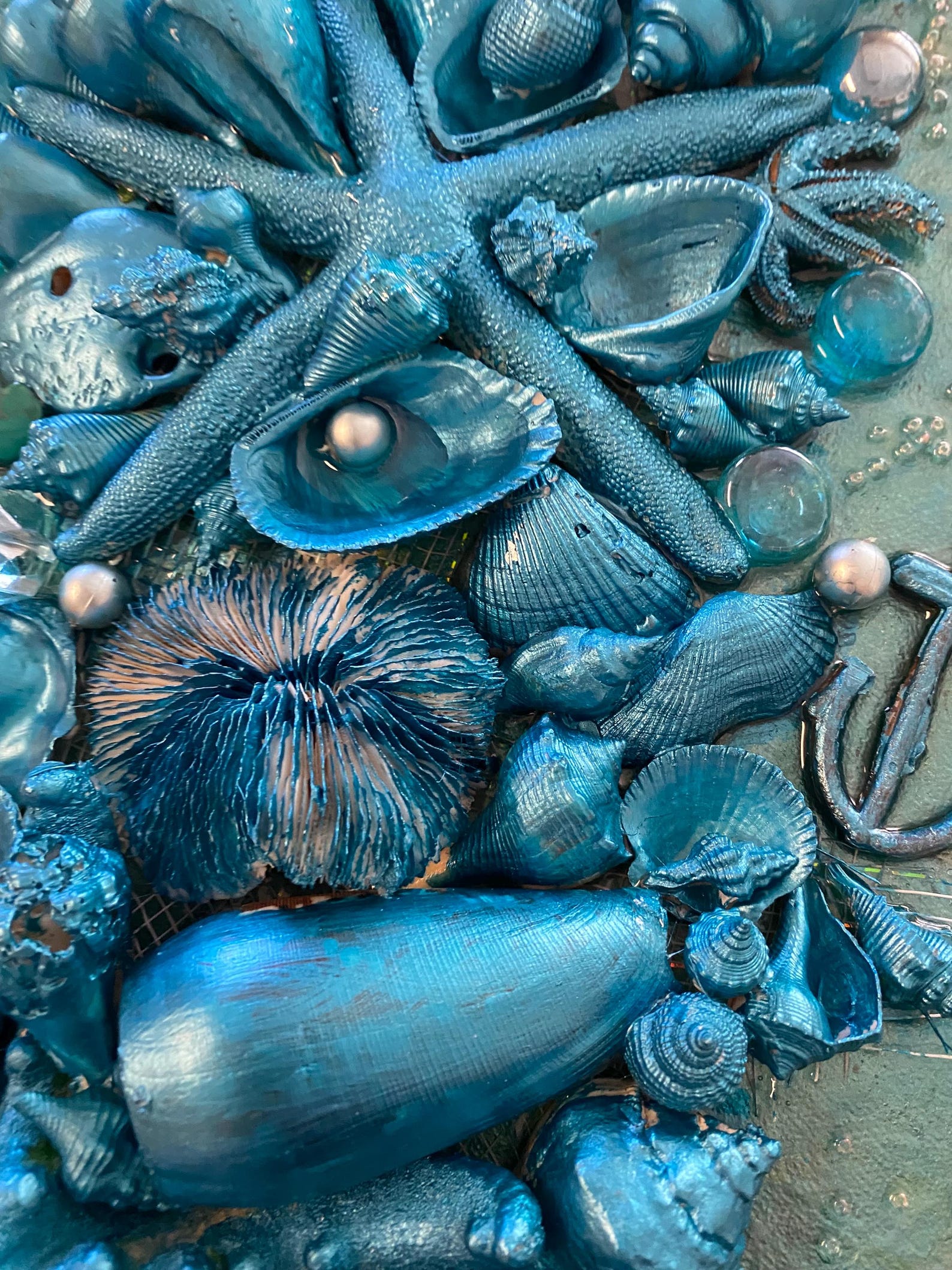 Shell Resin Art on Canvas - Etsy