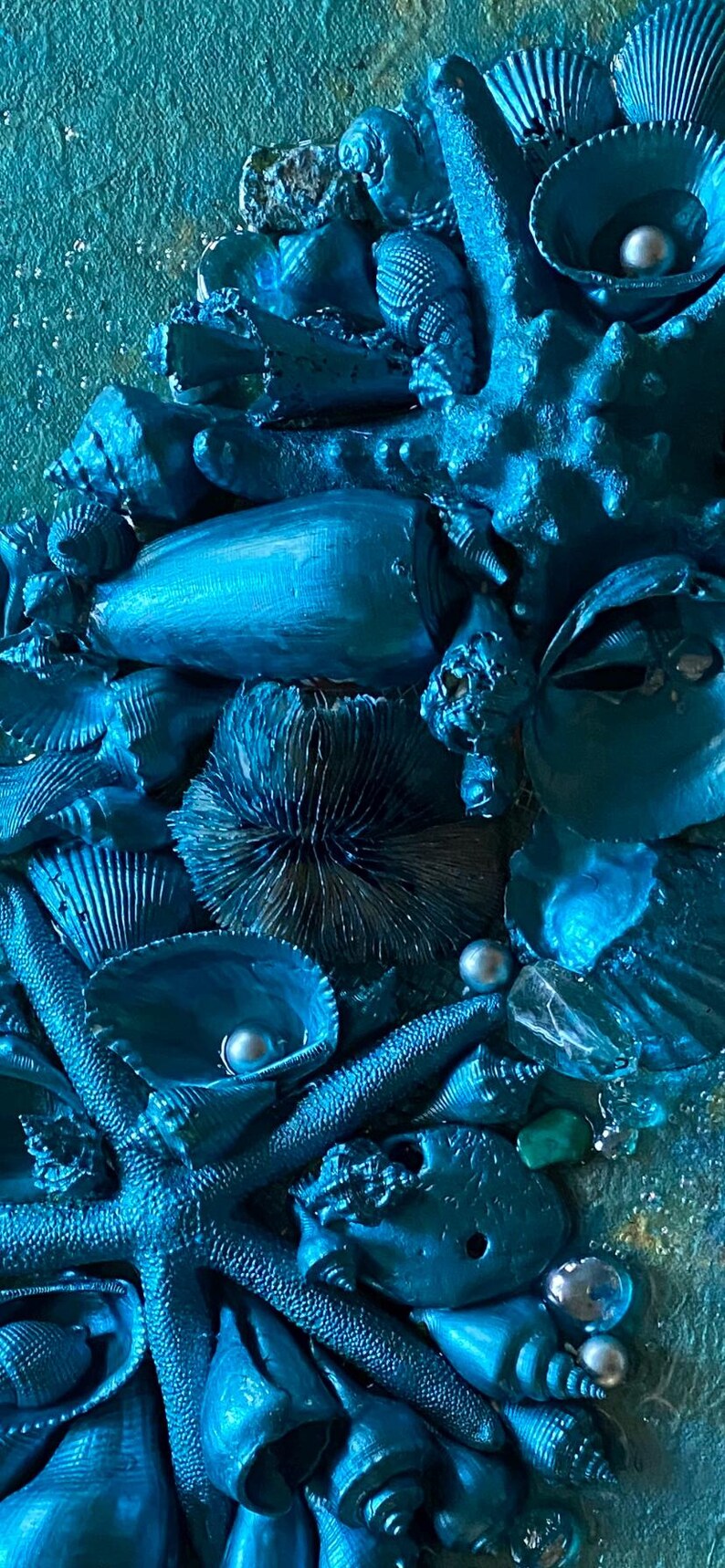 Shell Resin Art on Canvas - Etsy