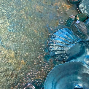 Shell Resin Art on Canvas - Etsy