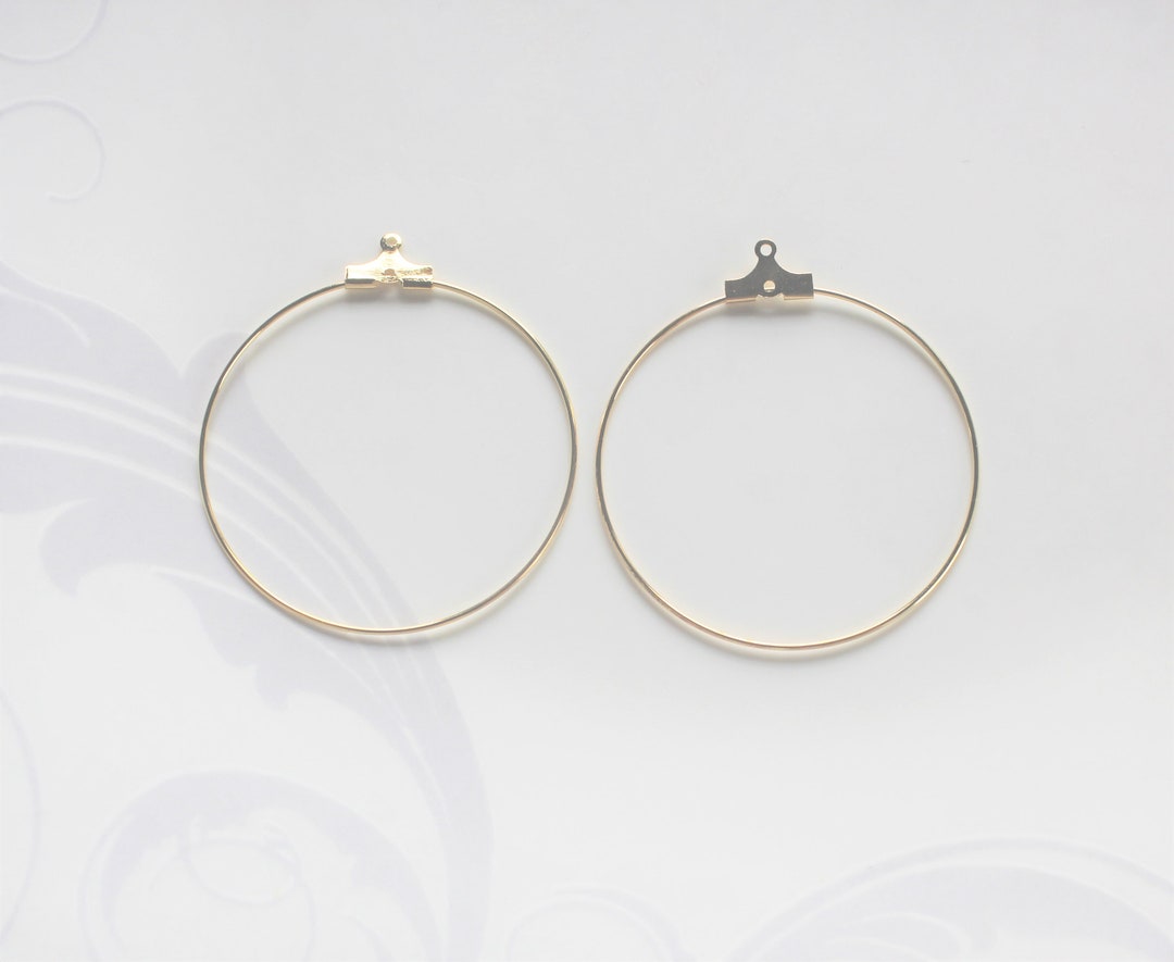 15/30/50 PCS Bright Gold Large Round Hoop Ring Connector Link Charms ...