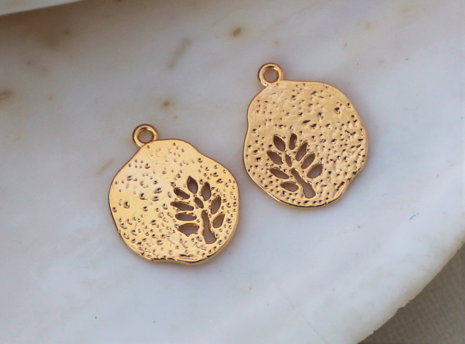 6/12/24 PCS Bright Gold Tree Cut Out Charms 22x18mm Lead - Etsy
