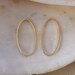20/50/100 PCS Bright Gold Oval Linking Ring Connectors - 30x16mm Lead ...
