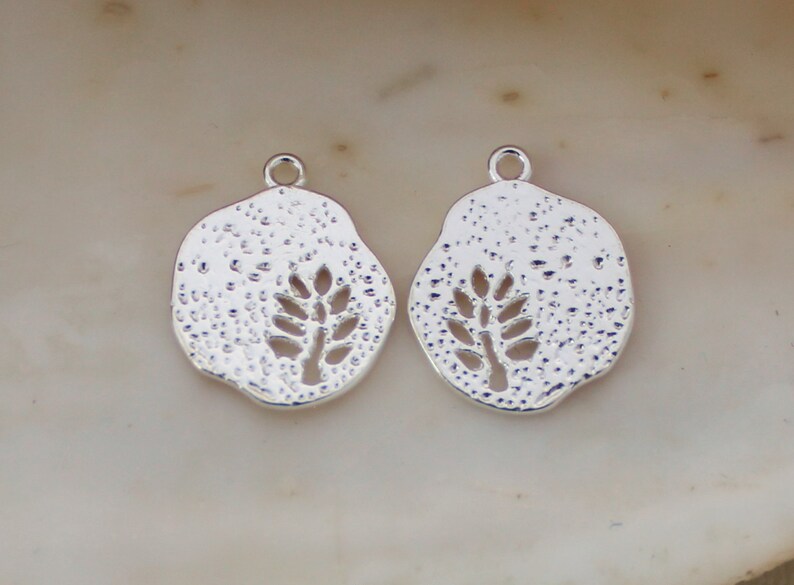 6/12/24 PCS Bright Silver Tree Cut Out Charms - 22x18mm Lead Free - Etsy
