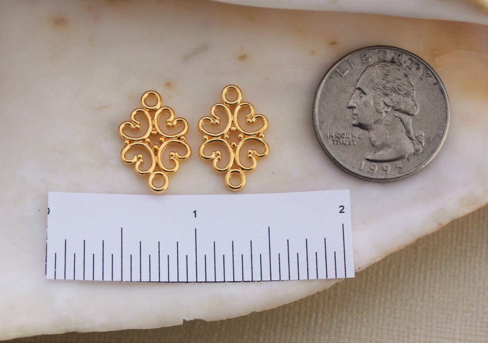 20/50 PCS Bright Gold Filigree Clover Connector Charms | Etsy