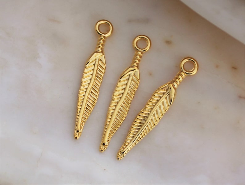 20/50/100 PCS Bright Gold Filigree Feather Charms 29x5mm - Etsy