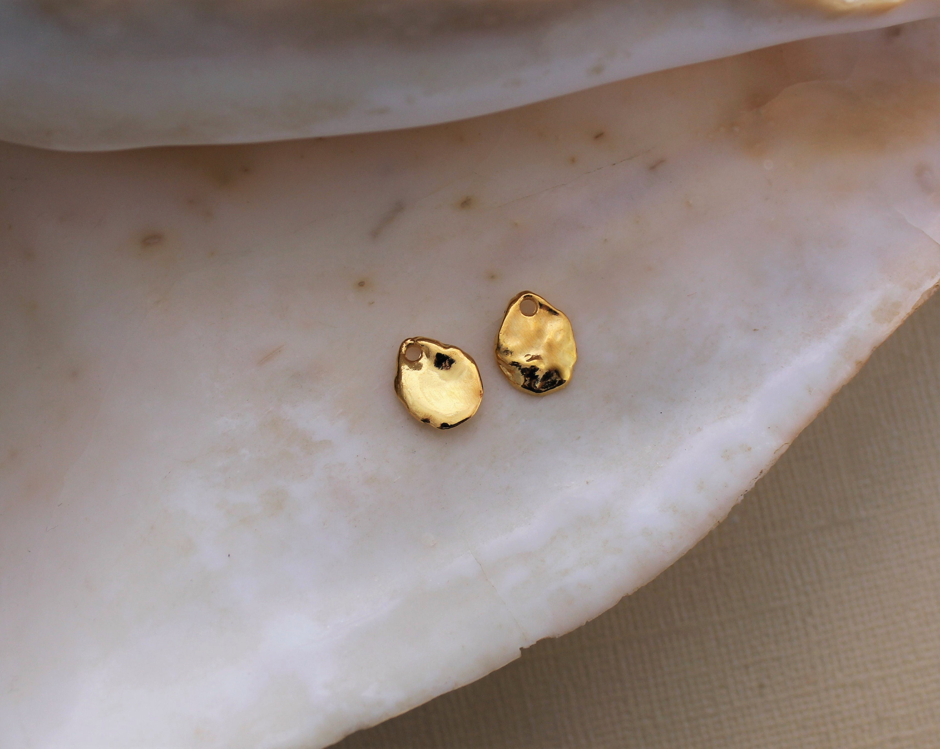20/50/100 PCS Bright Gold Tiny Single Rose Petal Stamping Tag - Etsy