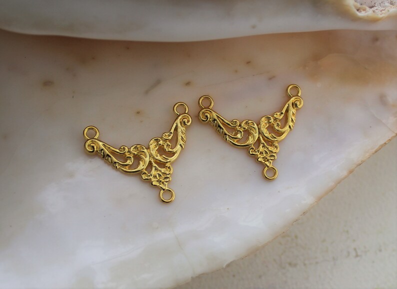 10/20/40 piezas de filigrana de oro brillante giratorio | Etsy