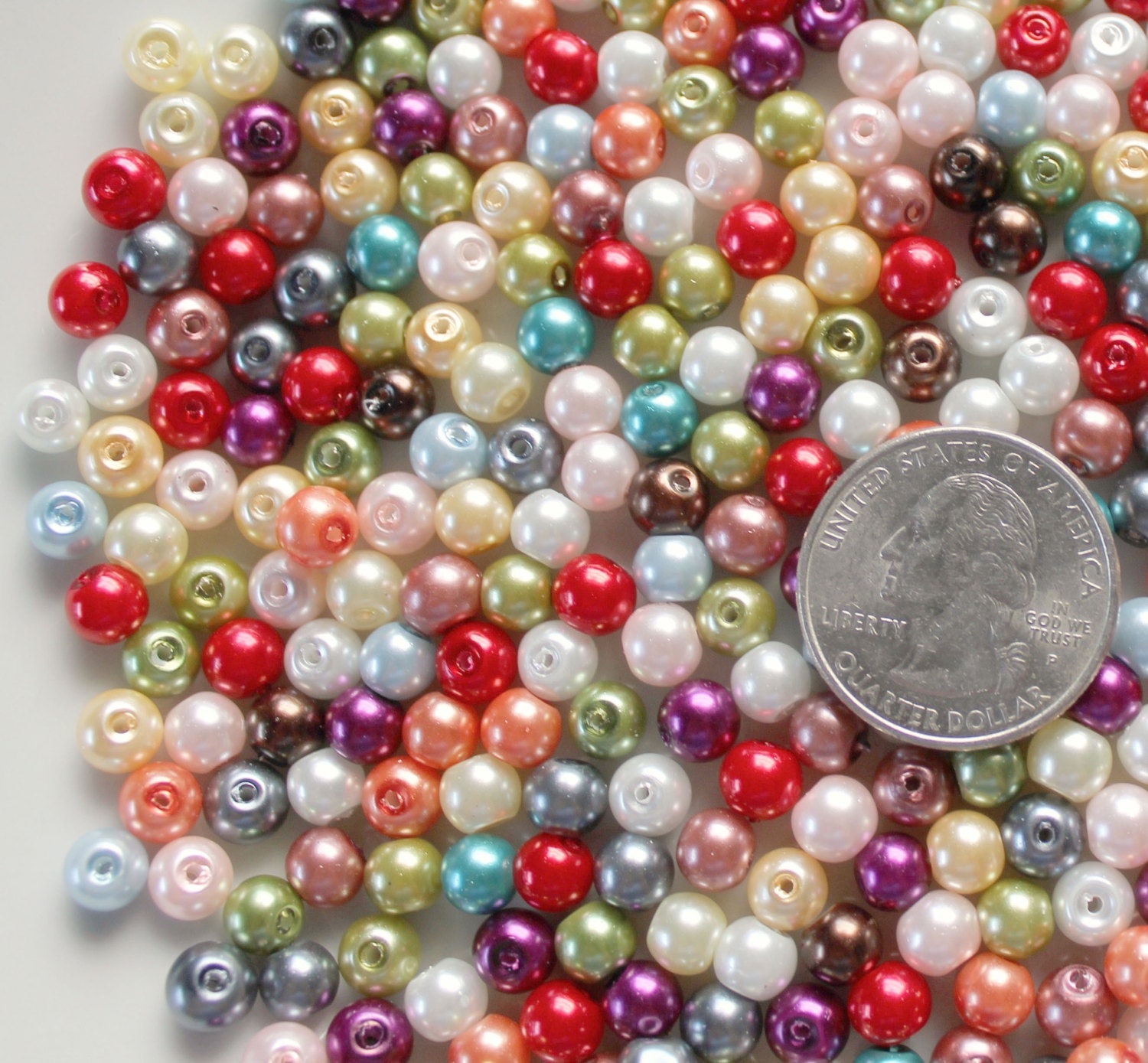 200 Pcs Glass 6mm Assorted Pearl Beads - Etsy