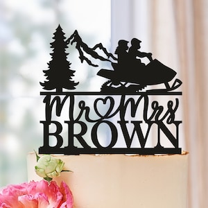 Wedding Cake Topper,snowmobile Wedding Cake Topper,snow Mobile Cake ...