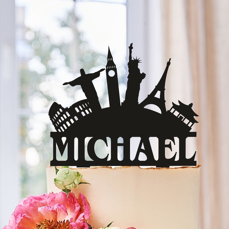 Travel Cake Topper - Etsy