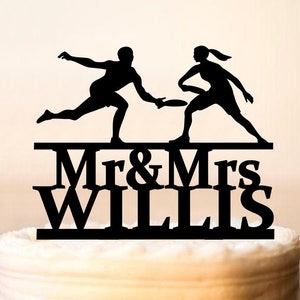 Frisbee Wedding Cake TopperFrisbee Golfers Cake TopperDisc | Etsy