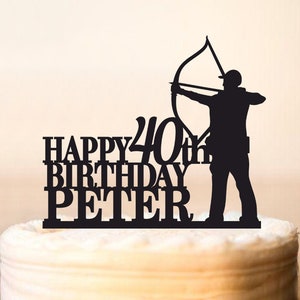 Archery Birthday Cake TopperArcher Cake Topper | Etsy