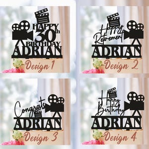 Movie Camera Cake Topper,movie Wedding Cake Topper,hollywood Wedding ...