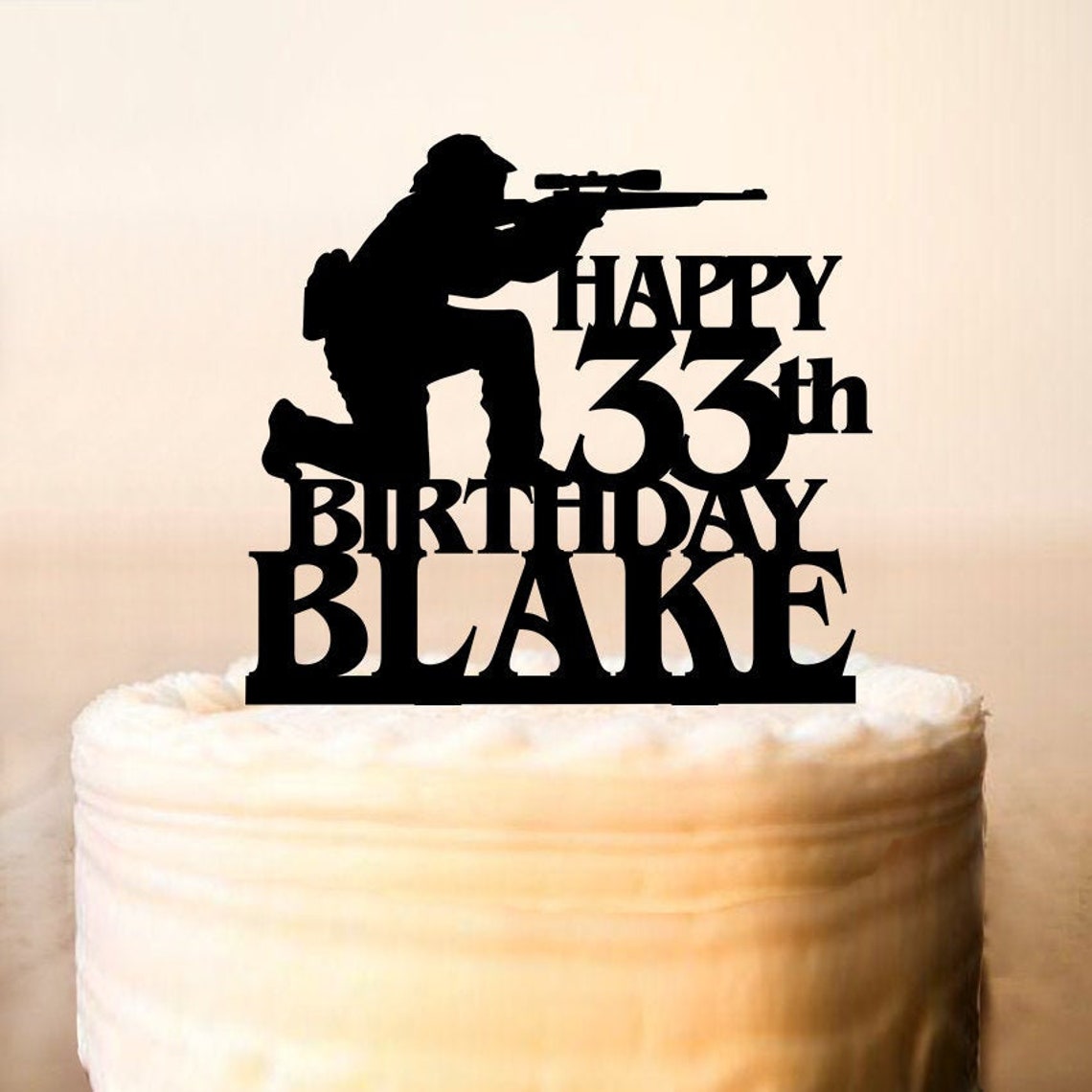 Gun Cake TopperHunting Cake TopperHunter Birthday Cake | Etsy