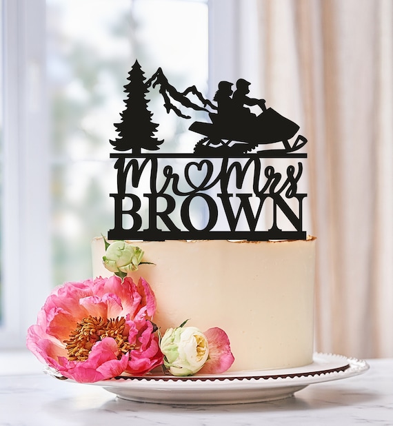 Wedding Cake Toppersnowmobile Wedding Cake Toppersnow Mobile | Etsy